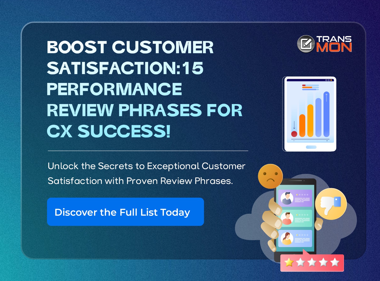 15 Customer Satisfaction Quote-Driven Review Phrases - Transmonqa